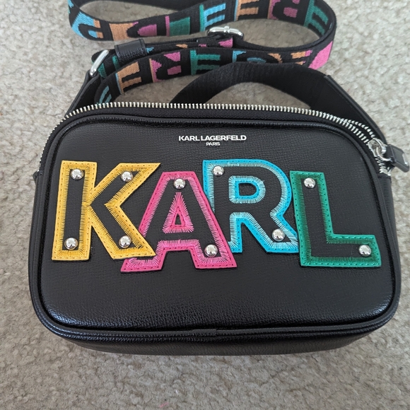 Karl Lagerfeld | Bags | Karl Lagerfeld Black Crossbody Bag With ...